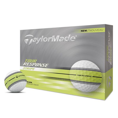 TaylorMade Tour Response Stripe Neon Yellow Dozen Pack 2025 ...